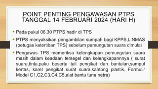 cara kerja ptps 2024 dalam pemilu serentak 2024 | PPTX