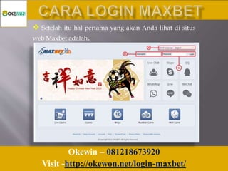 Cara login maxbet | PPT