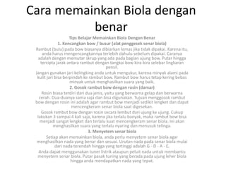 Cara memainkan biola dengan benar | PPTX