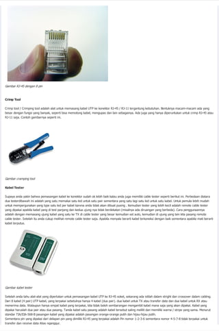 Cara memasang kabel UPT / LAN | PDF