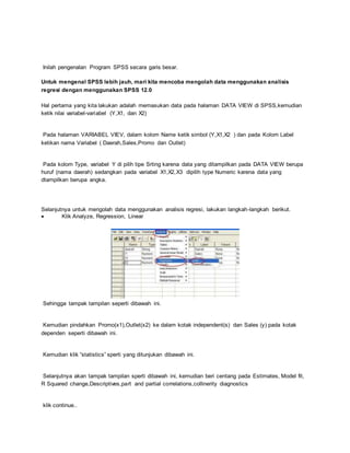 Cara memasukkan dan mengolah data menggunakan spss | PDF