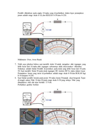 Cara membaca multimeter bagian ii | DOCX