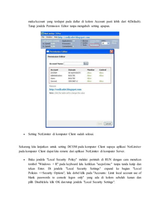 Cara membagi bandwith menggunakan net limiter | DOCX