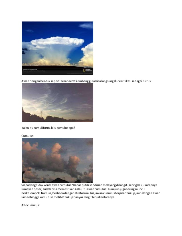 Cara membedakan awan | PDF