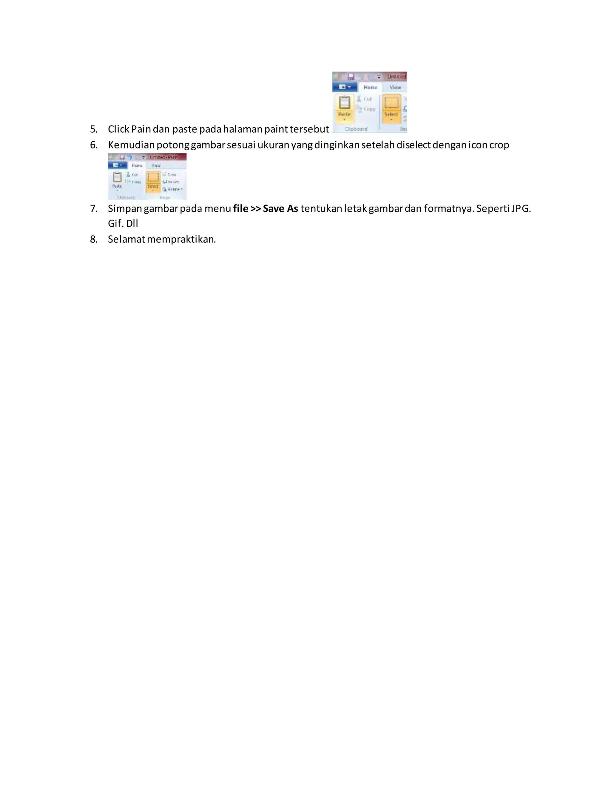Cara memberi format gambar printscreen | DOCX