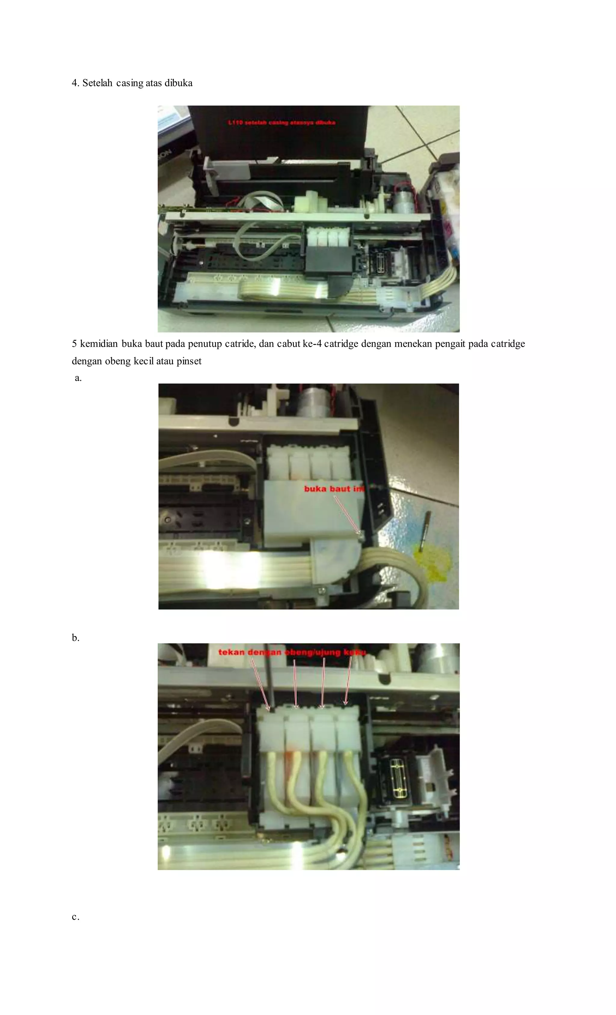 Cara membongkar casing printer eson l110 | DOCX
