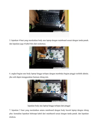 Cara membongkar laptop | ODT