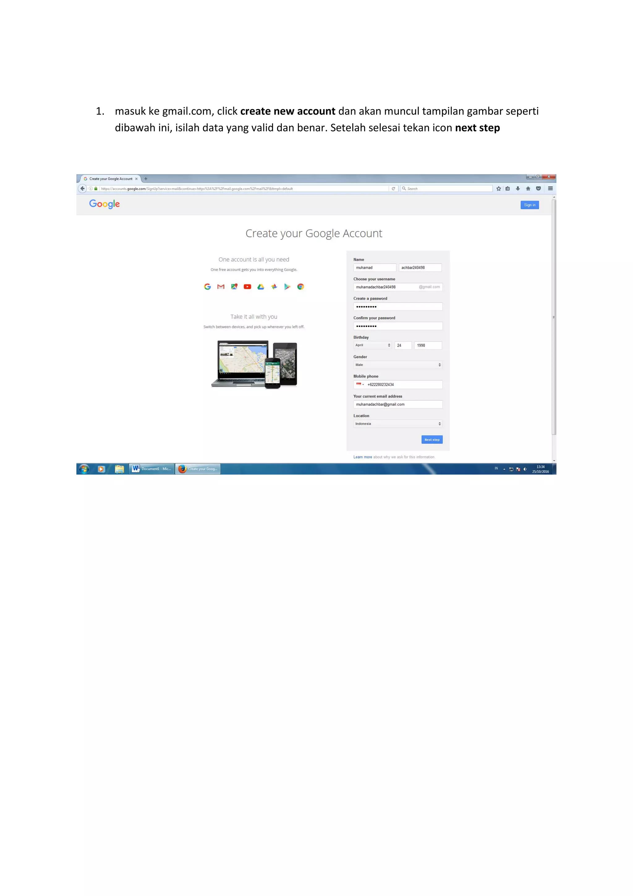 Cara membuat akun email | PDF