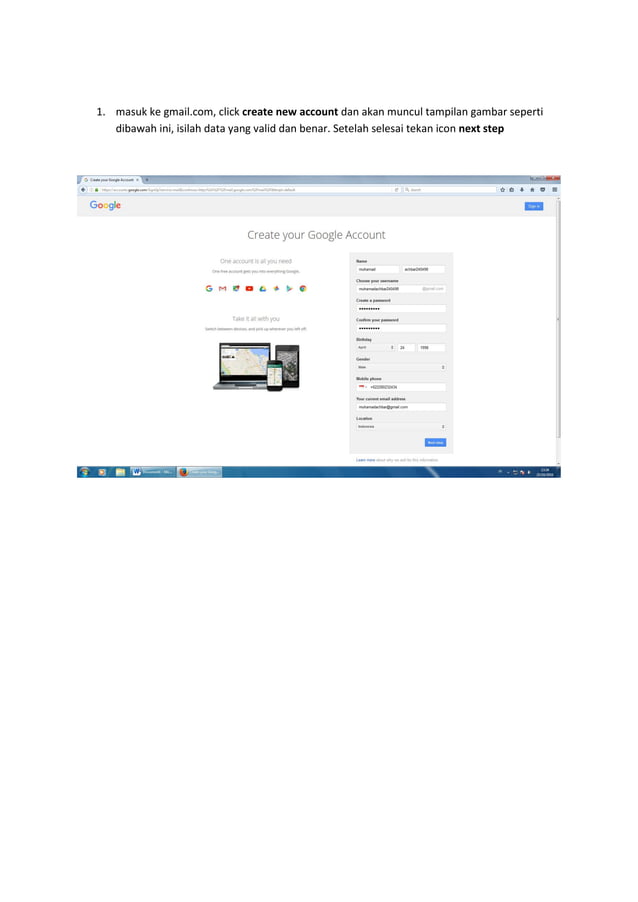 Cara membuat akun email | PDF | Free Download