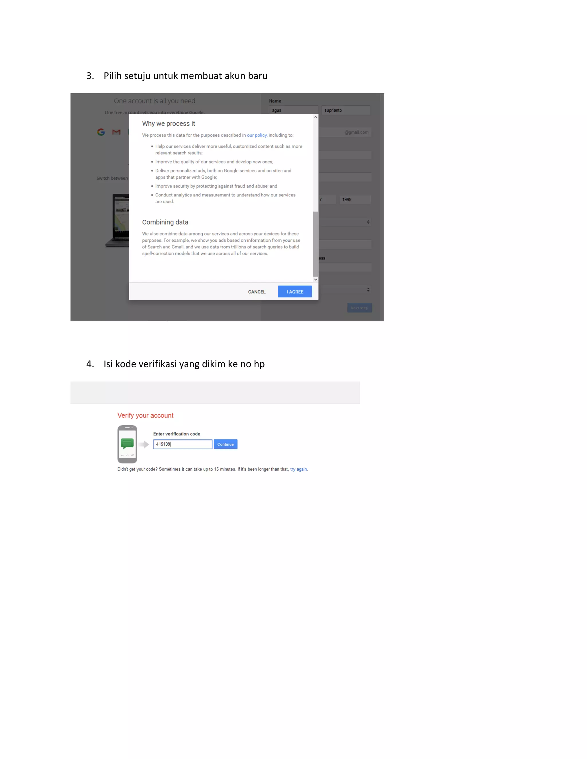Cara membuat akun gmail | PDF