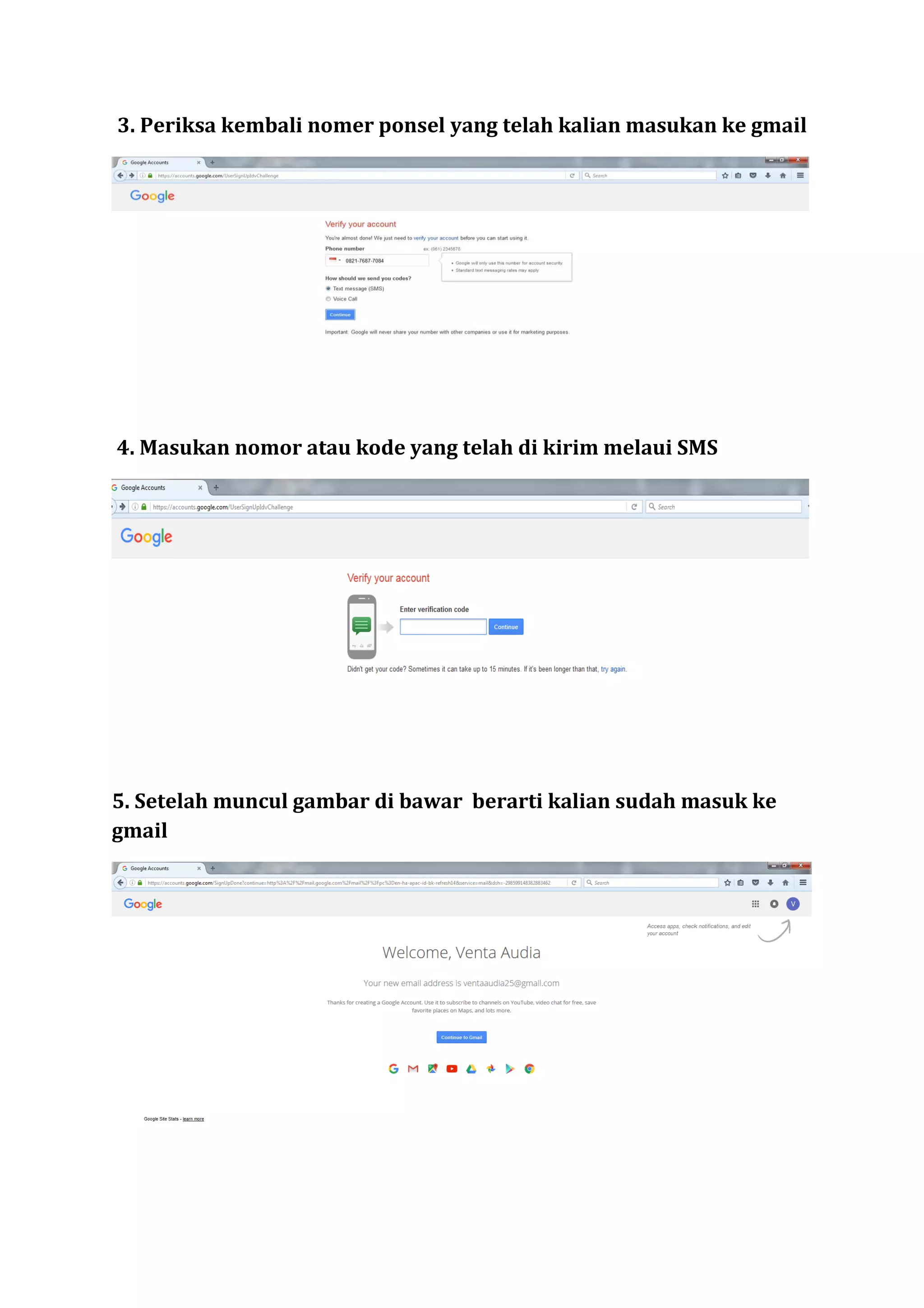 Cara membuat akun gmail | PDF