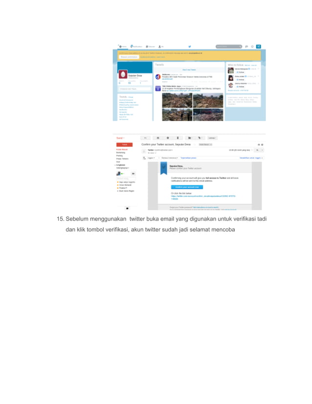 Cara membuat akun twitter | PDF