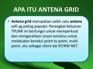 Cara membuat antena grid | PPT
