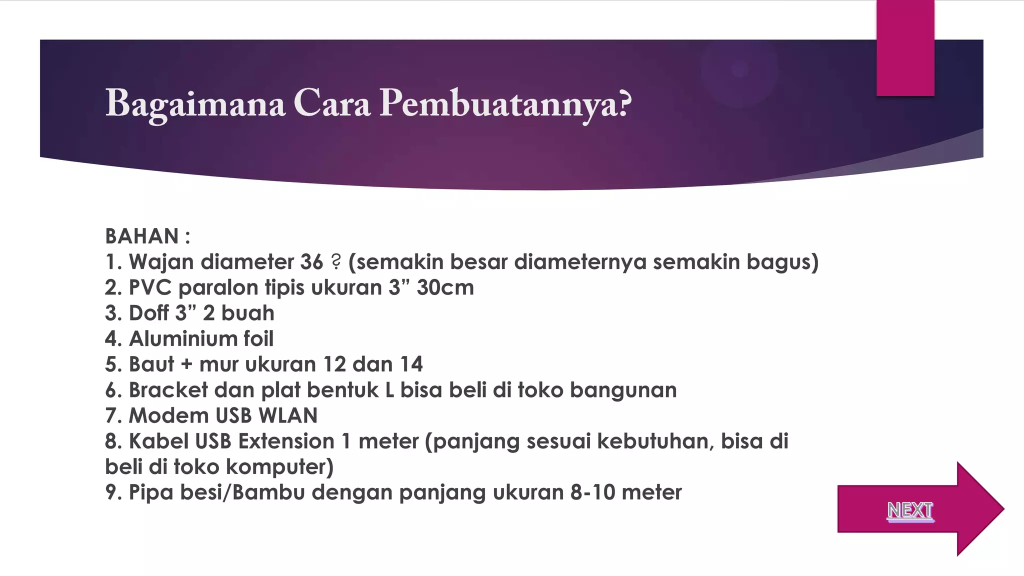 Cara membuat antena wajan bolic penguat sinyal modem usb wlan | PPT