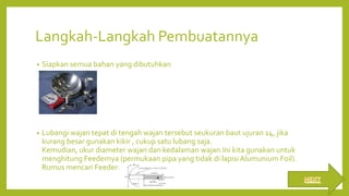 Cara membuat antena wajan bolic penguat sinyal modem usb wlan | PPTX