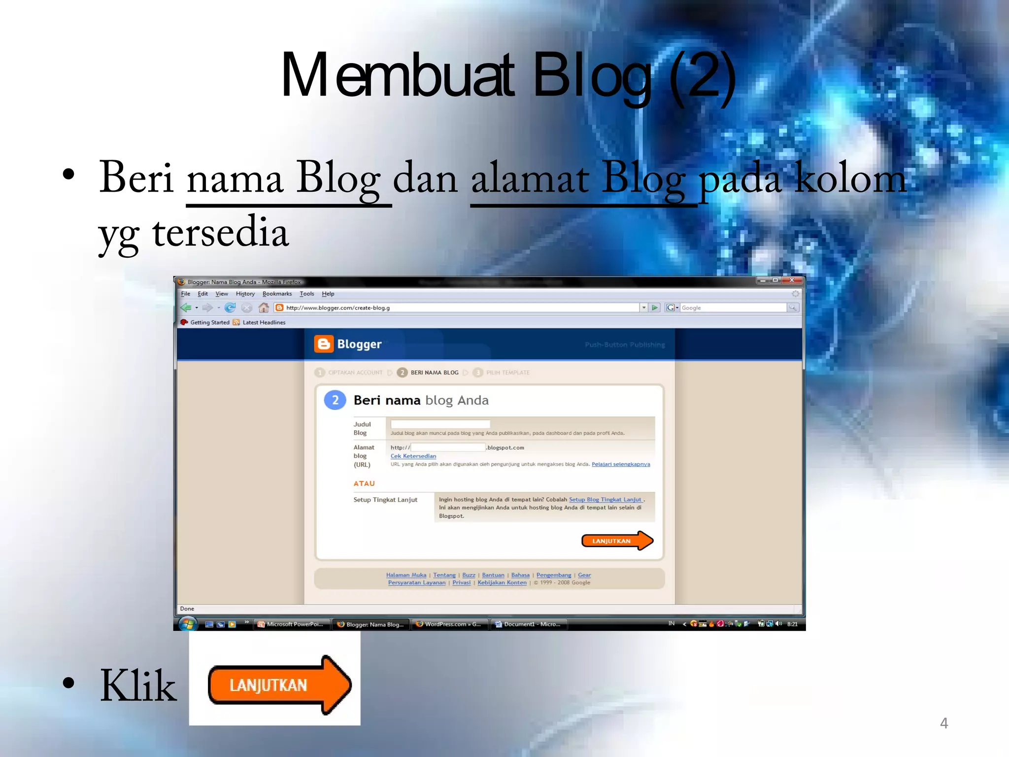 Cara membuat blog | PPT