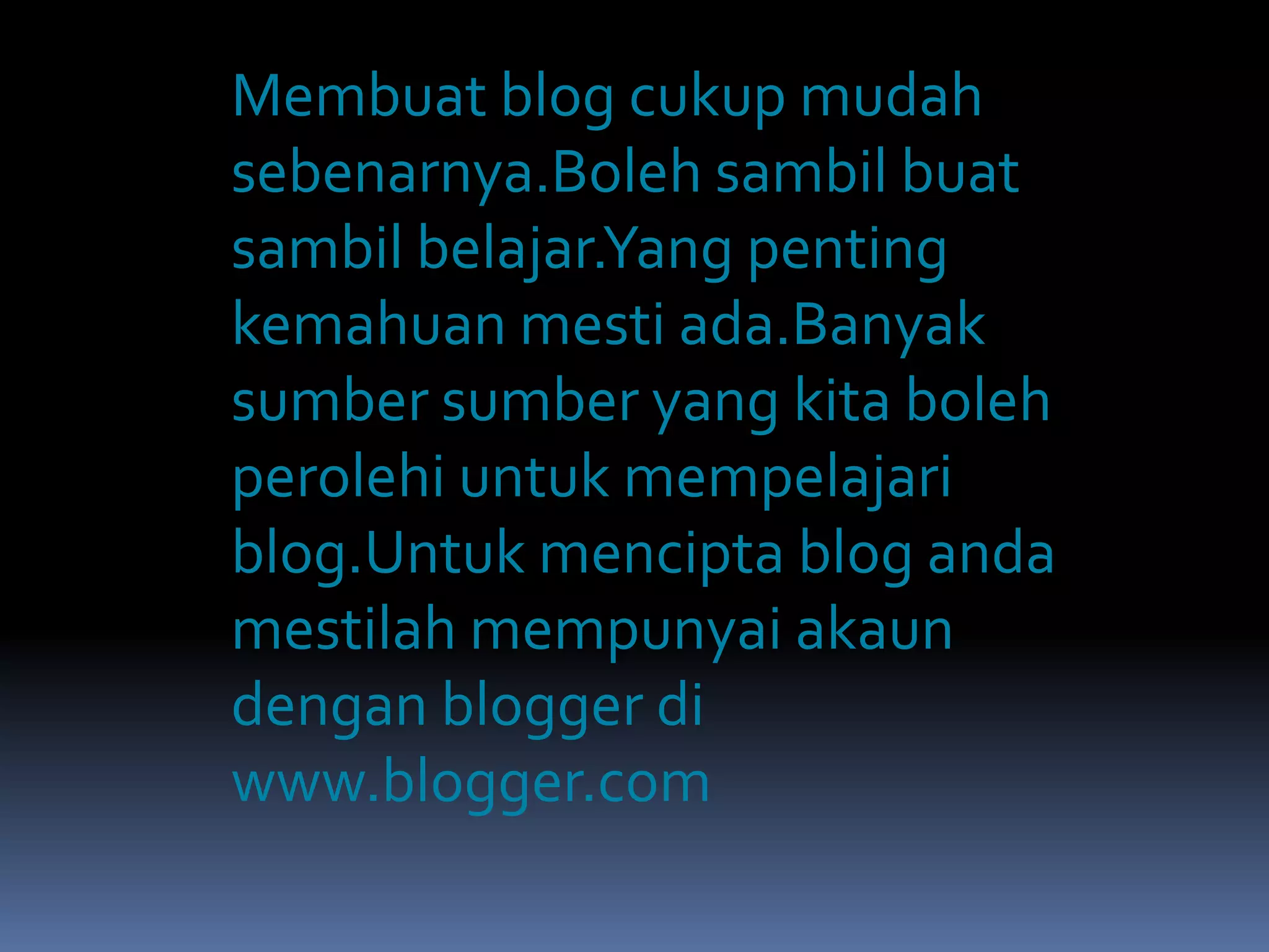 Cara membuat blog | PPTX