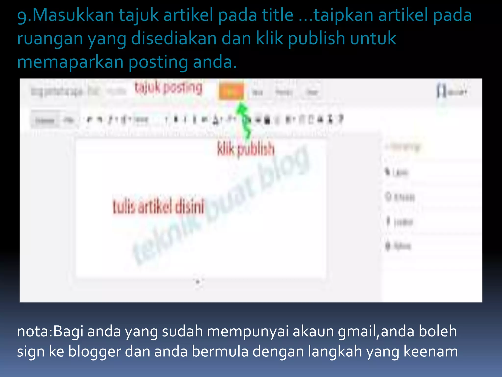 Cara membuat blog | PPTX