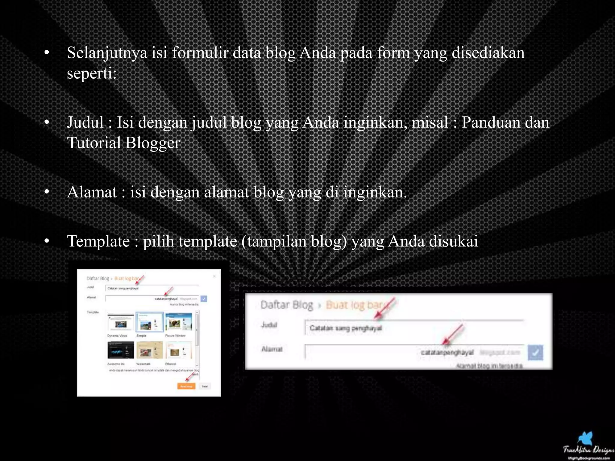 Cara membuat blog | PPTX