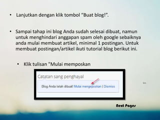 Cara Membuat Blog | PPT