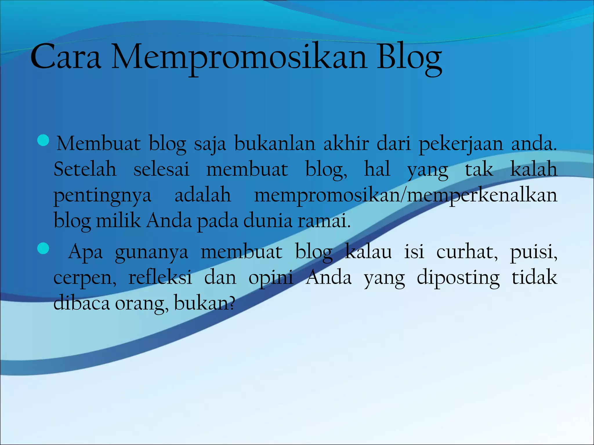 Cara membuat blog | PPT