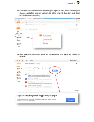 Cara membuat blog dari blogger | PDF