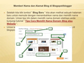 Cara membuat blog di blogspot atau blogger | PPTX