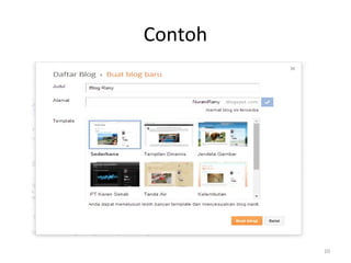 Cara membuat blog di www.blogspot.com