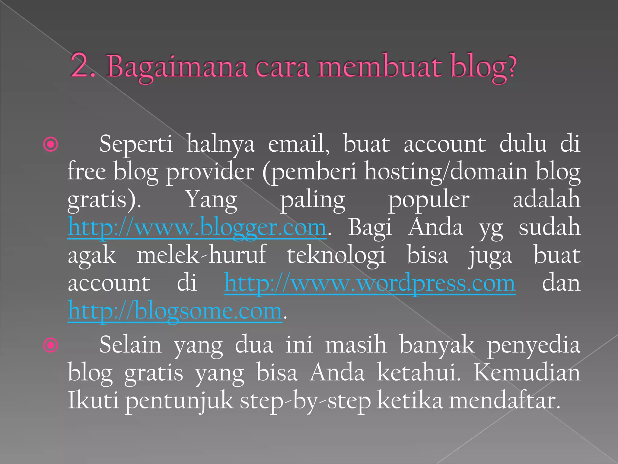 Cara membuat blog power point | PPT