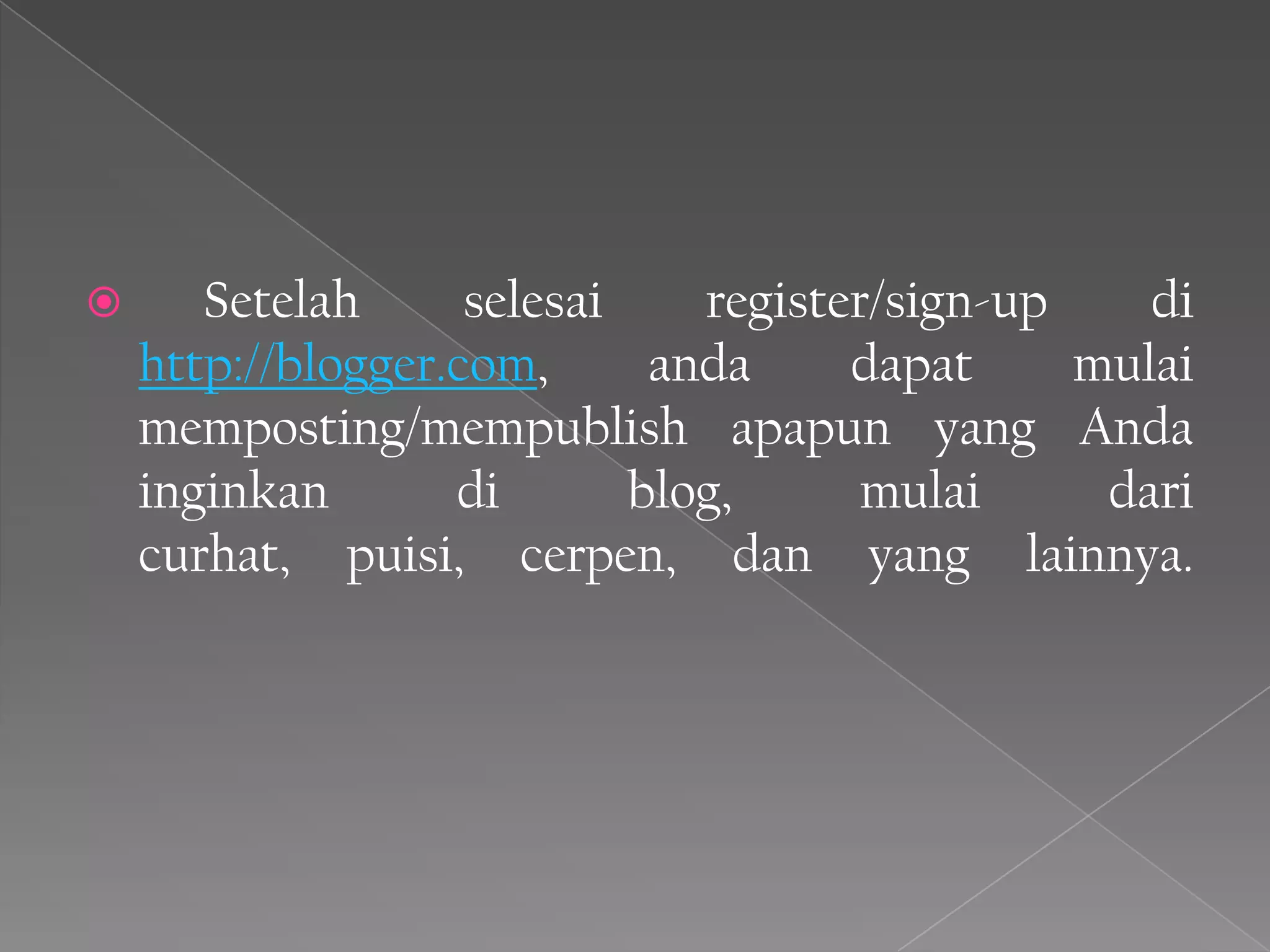 Cara membuat blog power point | PPT
