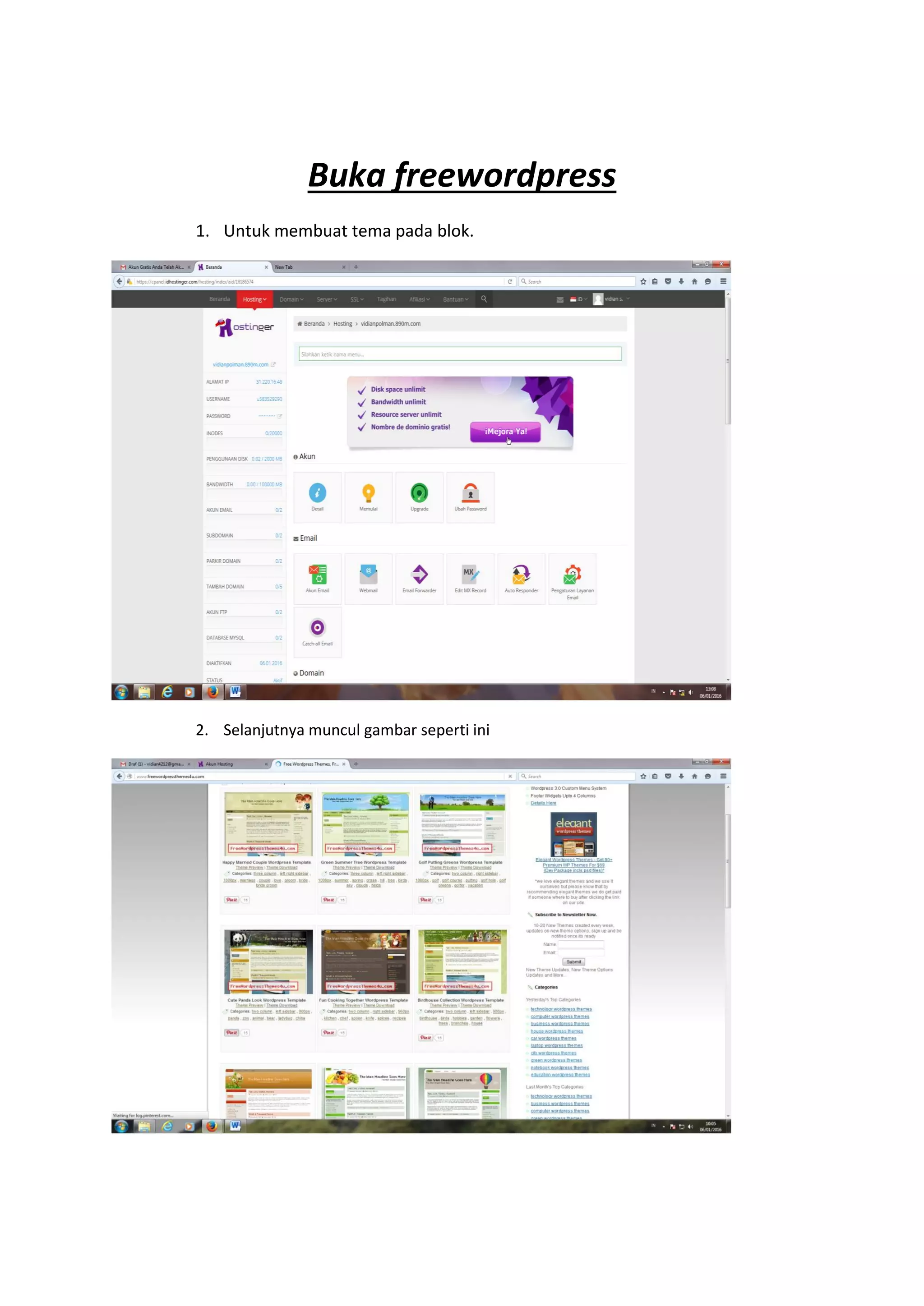 Cara membuat blok pada hostinger | PDF