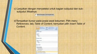 CARA MEMBUAT DAFTAR ISI.pptx
