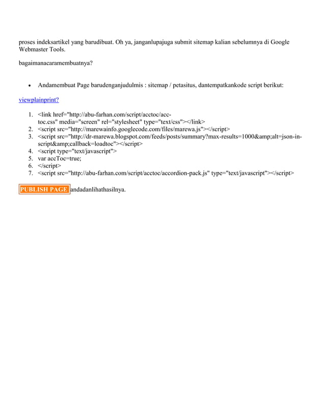 Cara membuat daftar isi pada blogger | DOCX