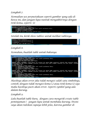 Cara membuat database | PDF
