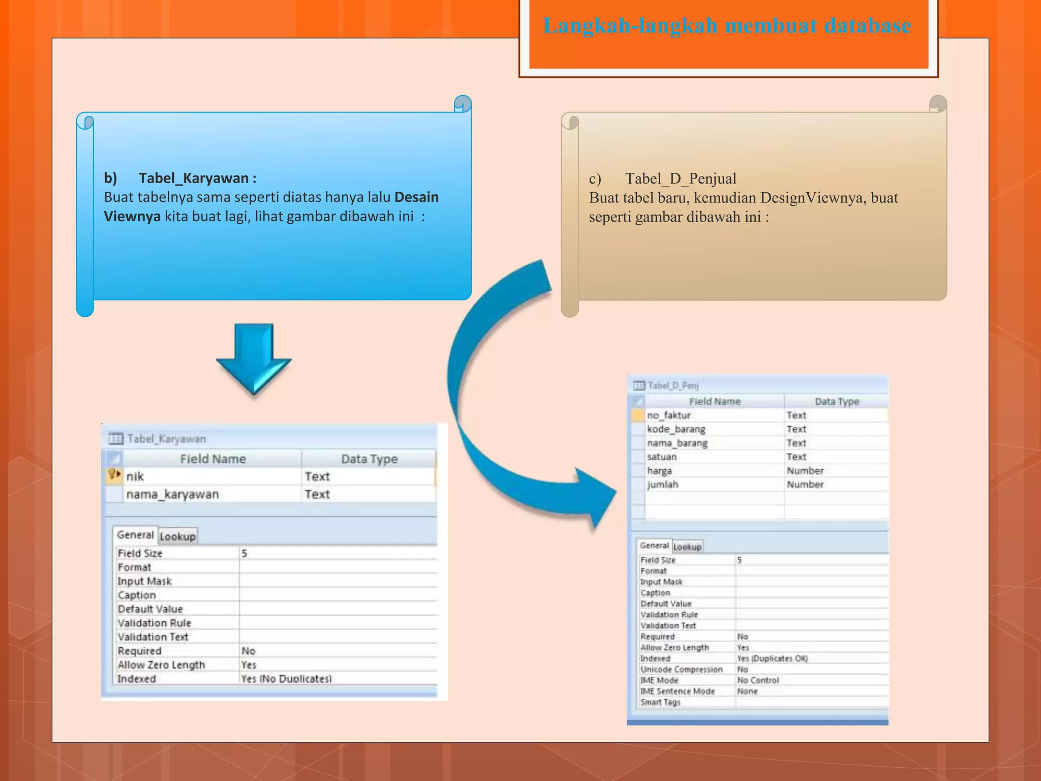 Cara membuat database dengan mudah dan simple | PPTX