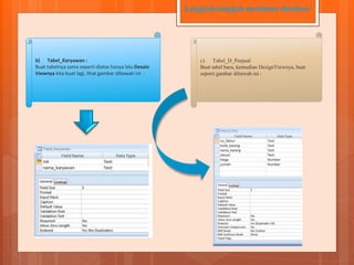 Cara membuat database dengan mudah dan simple | PPTX