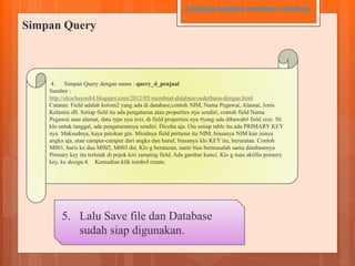 Cara membuat database dengan mudah dan simple | PPTX