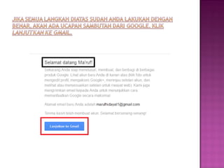 Cara membuat e mail gmail 1 | PPT