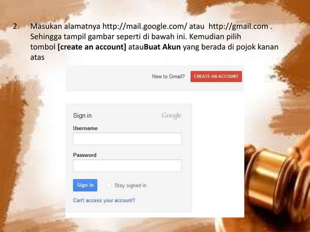 Cara membuat email di gmail | PPT