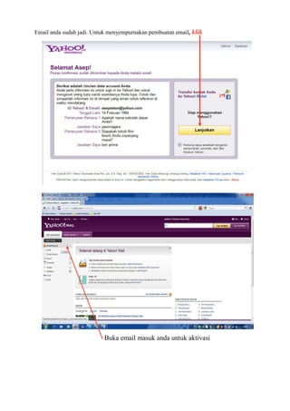 Cara membuat email di yahoo | PDF
