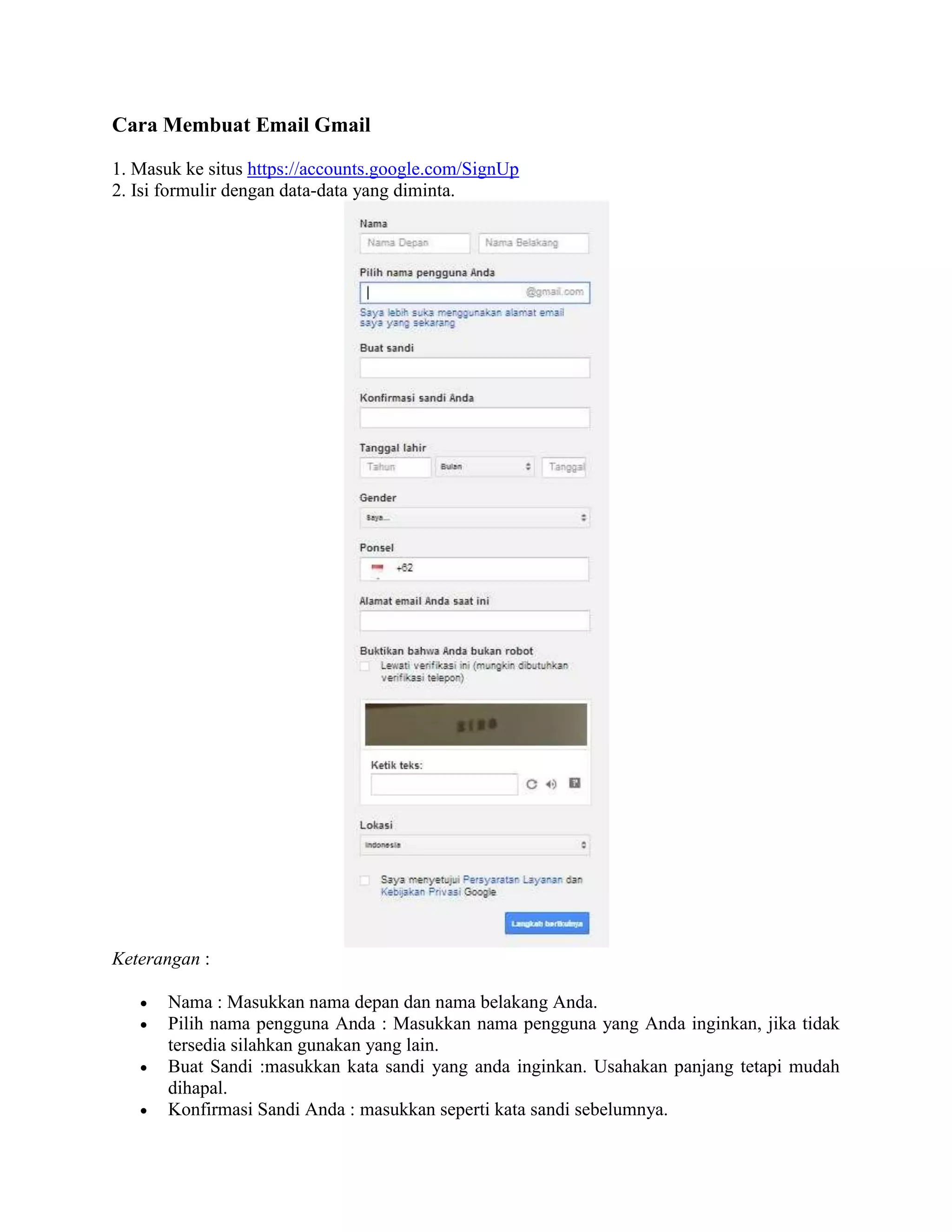 CARA MEMBUAT EMAIL | PDF