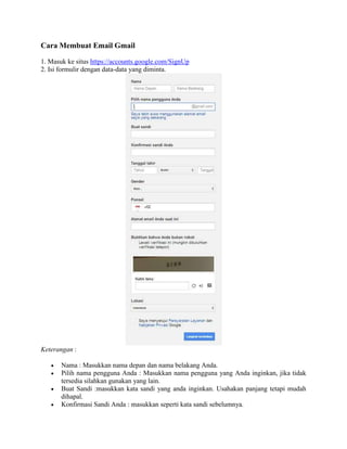 CARA MEMBUAT EMAIL | PDF