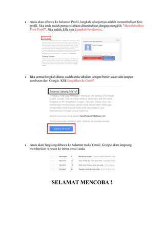 Cara membuat email gmail gratis | PDF