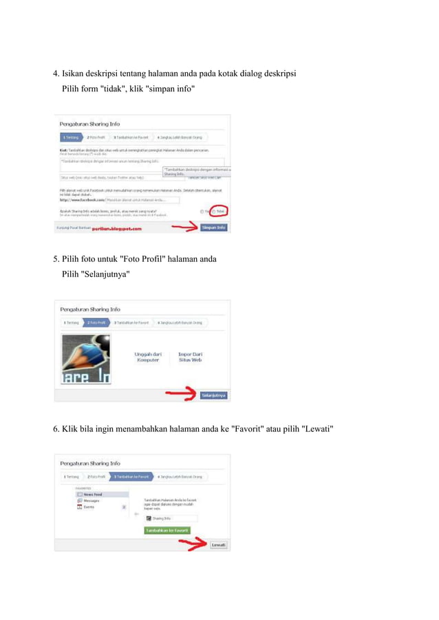Cara membuat facebook fanspage | DOCX