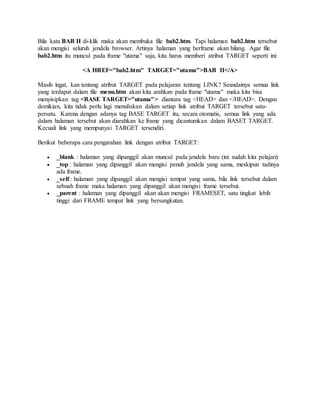 Cara membuat frame html | DOCX