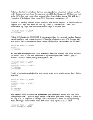 Cara membuat frame html | PDF