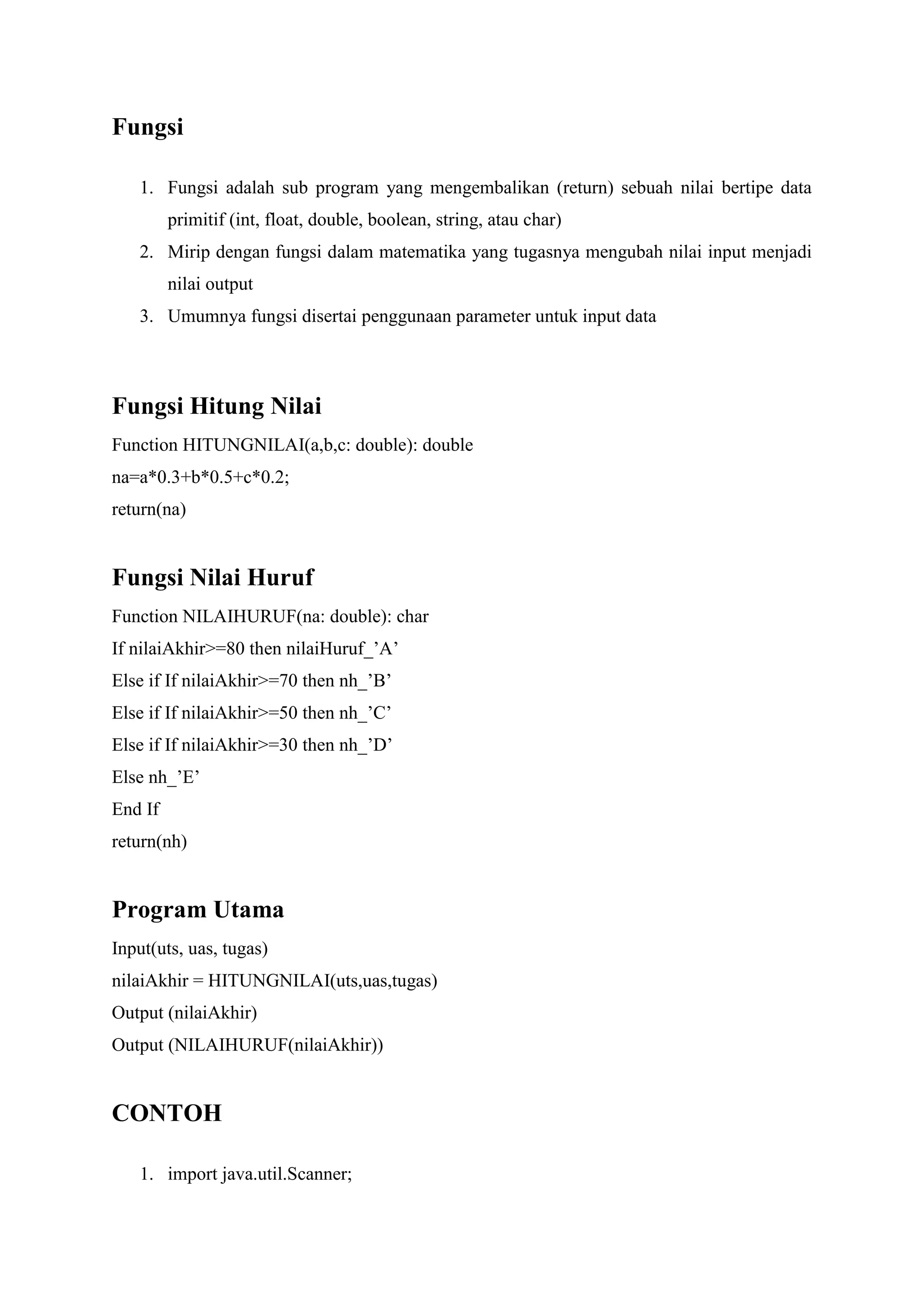 Cara membuat fungsi dan prosedur pada java | PDF