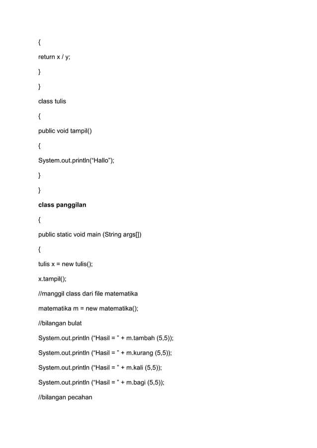 Cara membuat fungsi dan prosedur pada java | PDF