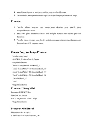 Cara membuat fungsi dan prosedur pada java | PDF