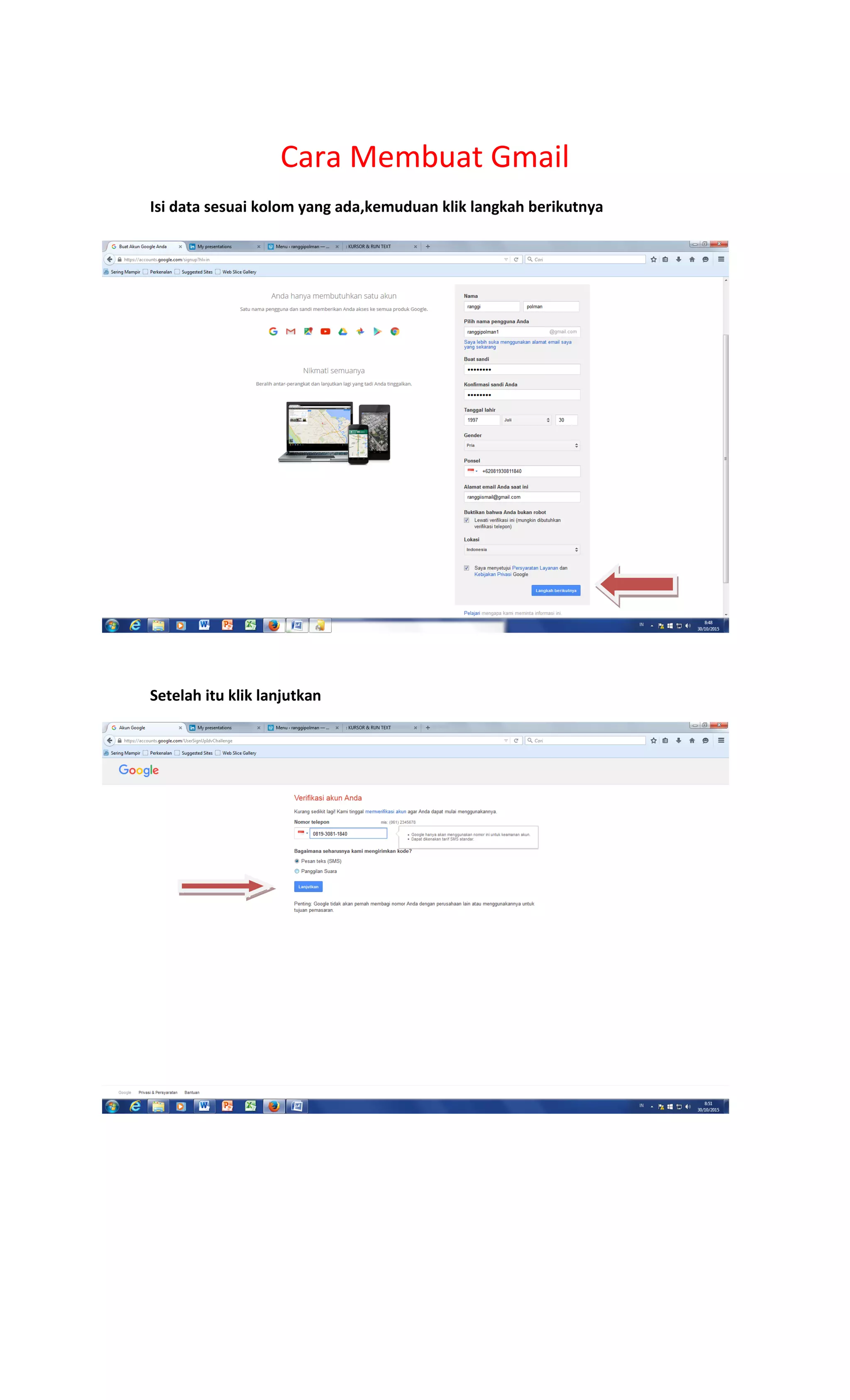 Cara membuat gmail | PDF